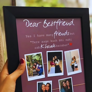 BestFriend Theme Wooden Frame With Photo and Quote on BFF